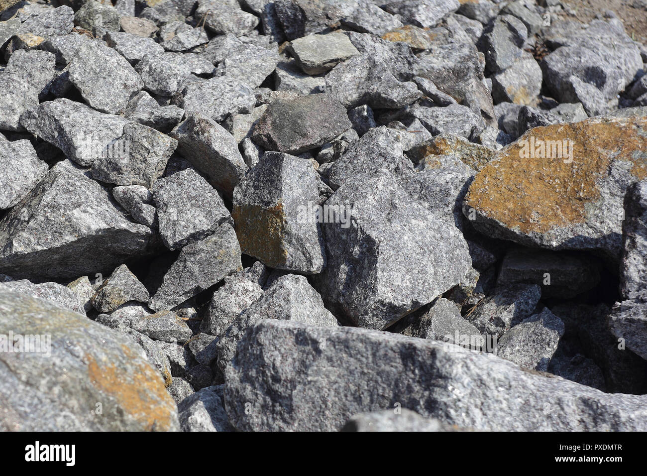 Construction, repair, tools - Granite stone pile abstract background ...