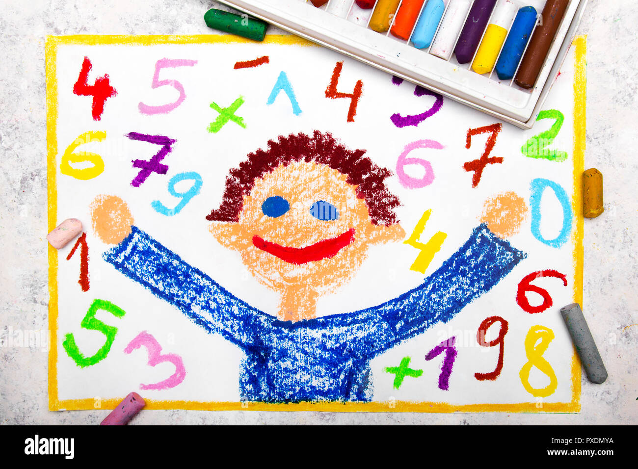 Cartoon Illustration Kindergarten Education Counting High Resolution ...