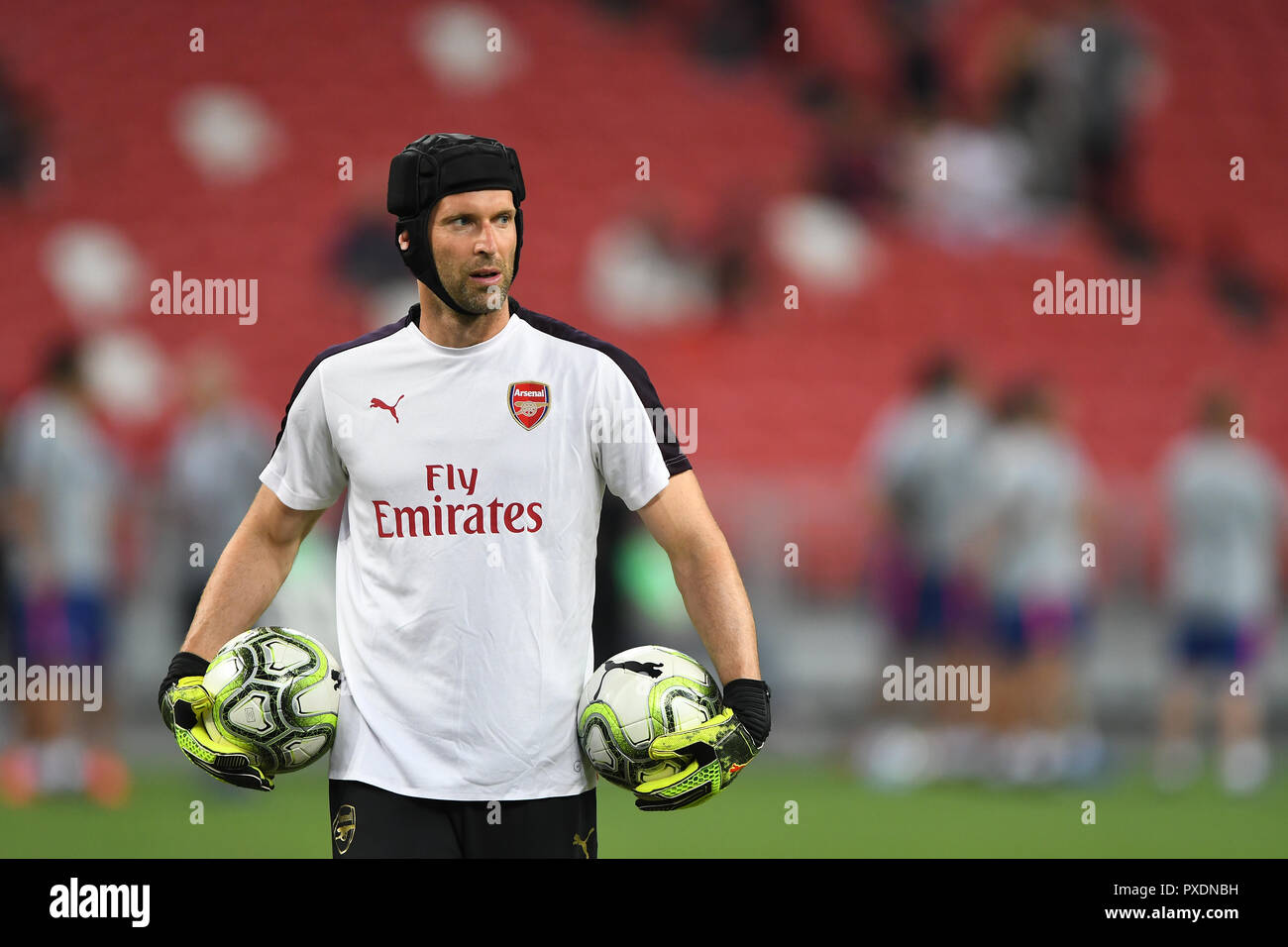 Kallang-Singapore-26Jul2018:Petr cech player of arsenal in action ...