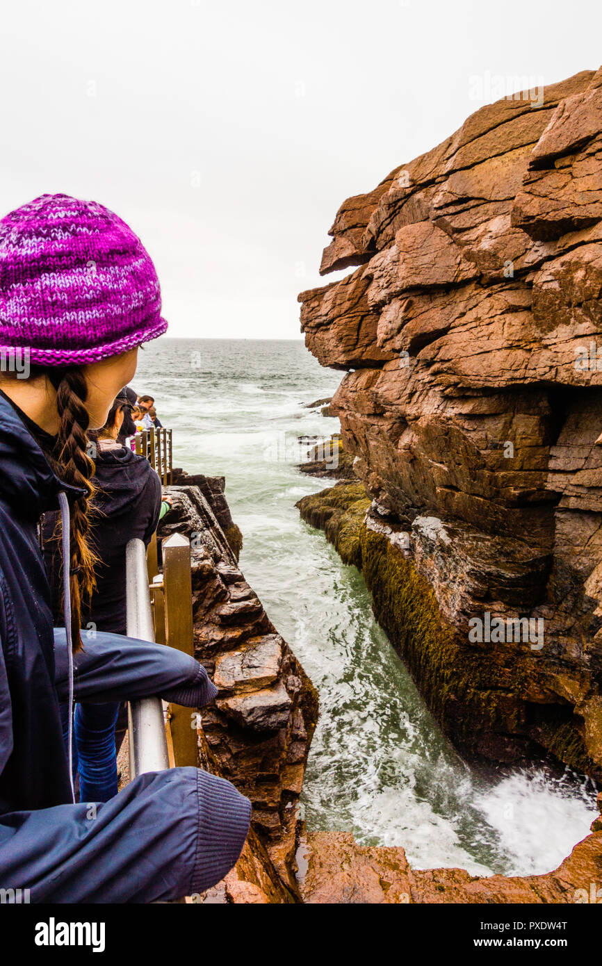 Thunder Hole Acadia National Park Mount Desert Island, Maine, USA Stock ...