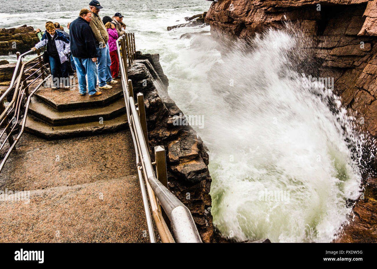 Thunder Hole Acadia National Park Mount Desert Island, Maine, USA Stock ...