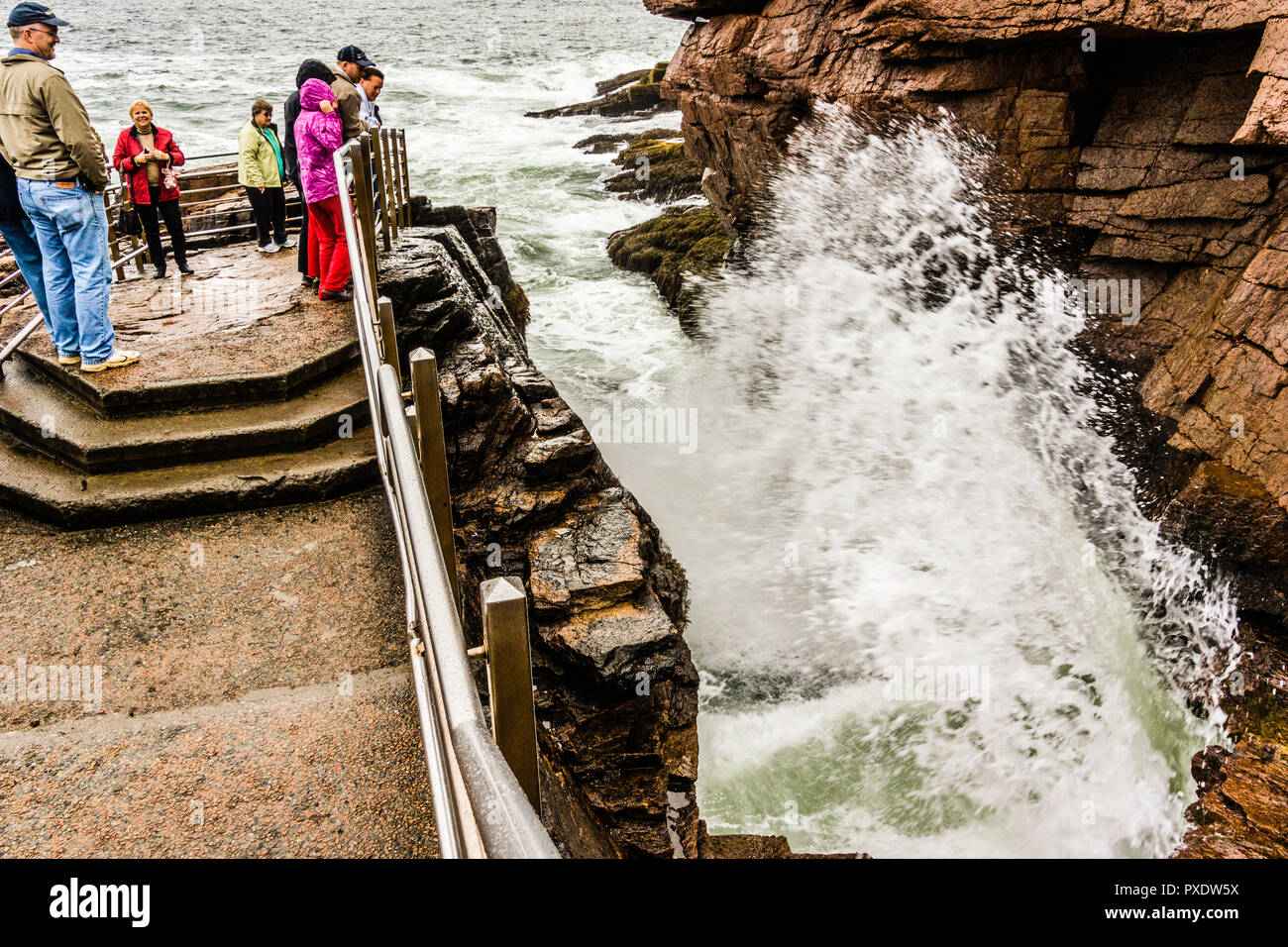 Thunder Hole Acadia National Park Mount Desert Island, Maine, USA Stock ...