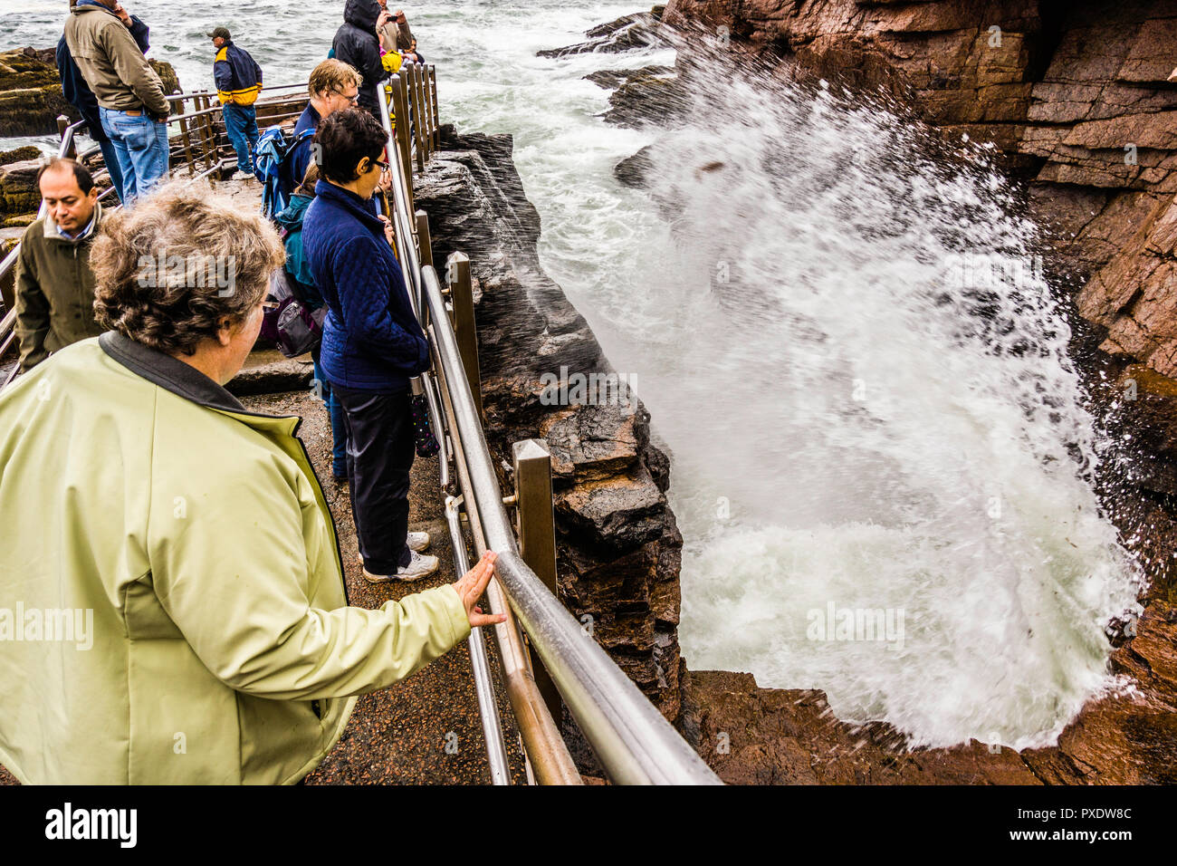 Thunder Hole Acadia National Park Mount Desert Island, Maine, USA Stock ...