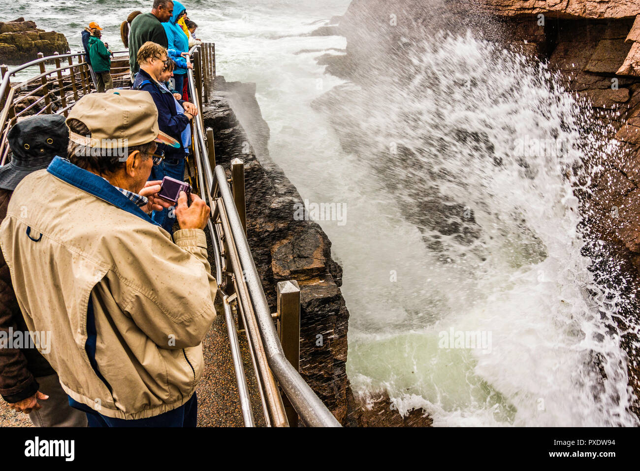 Thunder Hole Acadia National Park Mount Desert Island, Maine, USA Stock ...