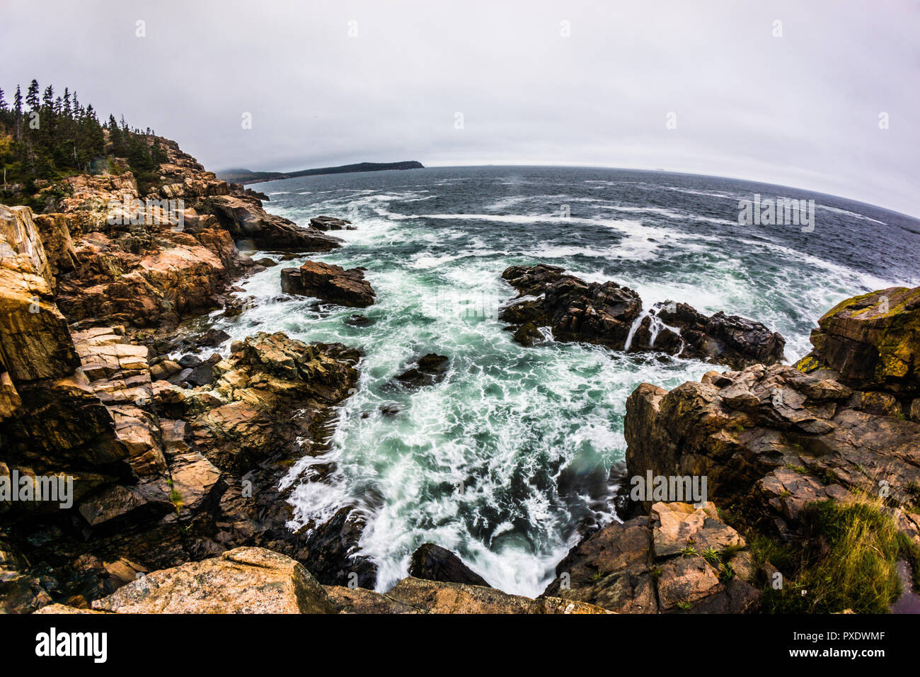Coastline Acadia National Park Mount Desert Island, Maine, USA Stock ...