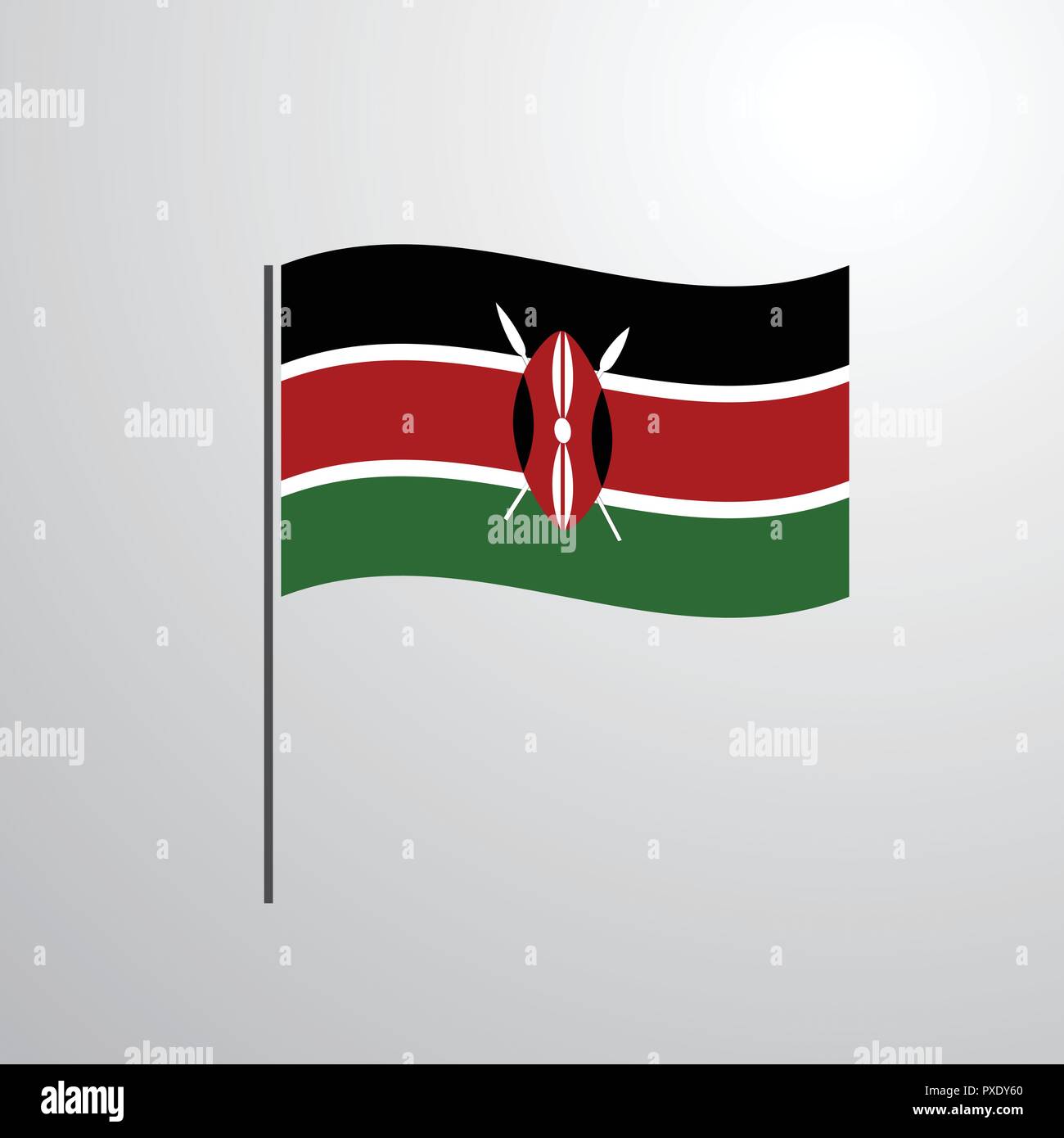 Kenya waving Flag Stock Vector Image & Art - Alamy