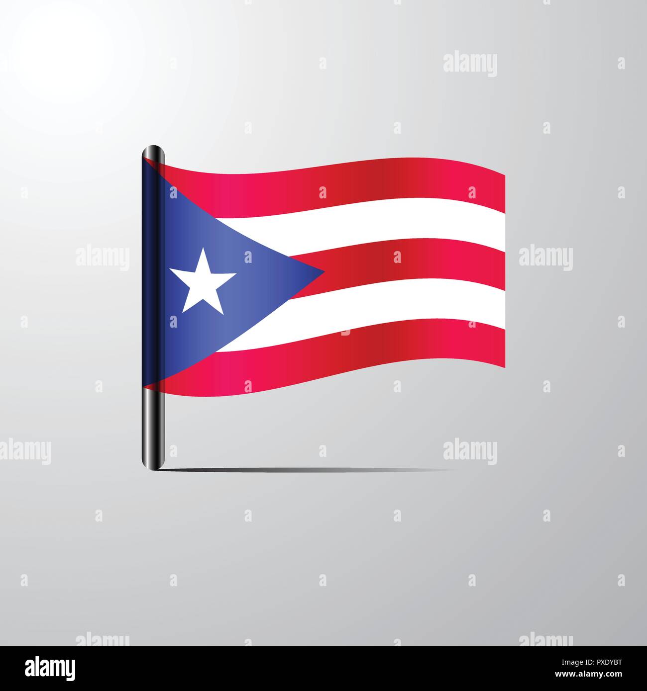 Waving puerto rico flag vector hi-res stock photography and images - Alamy