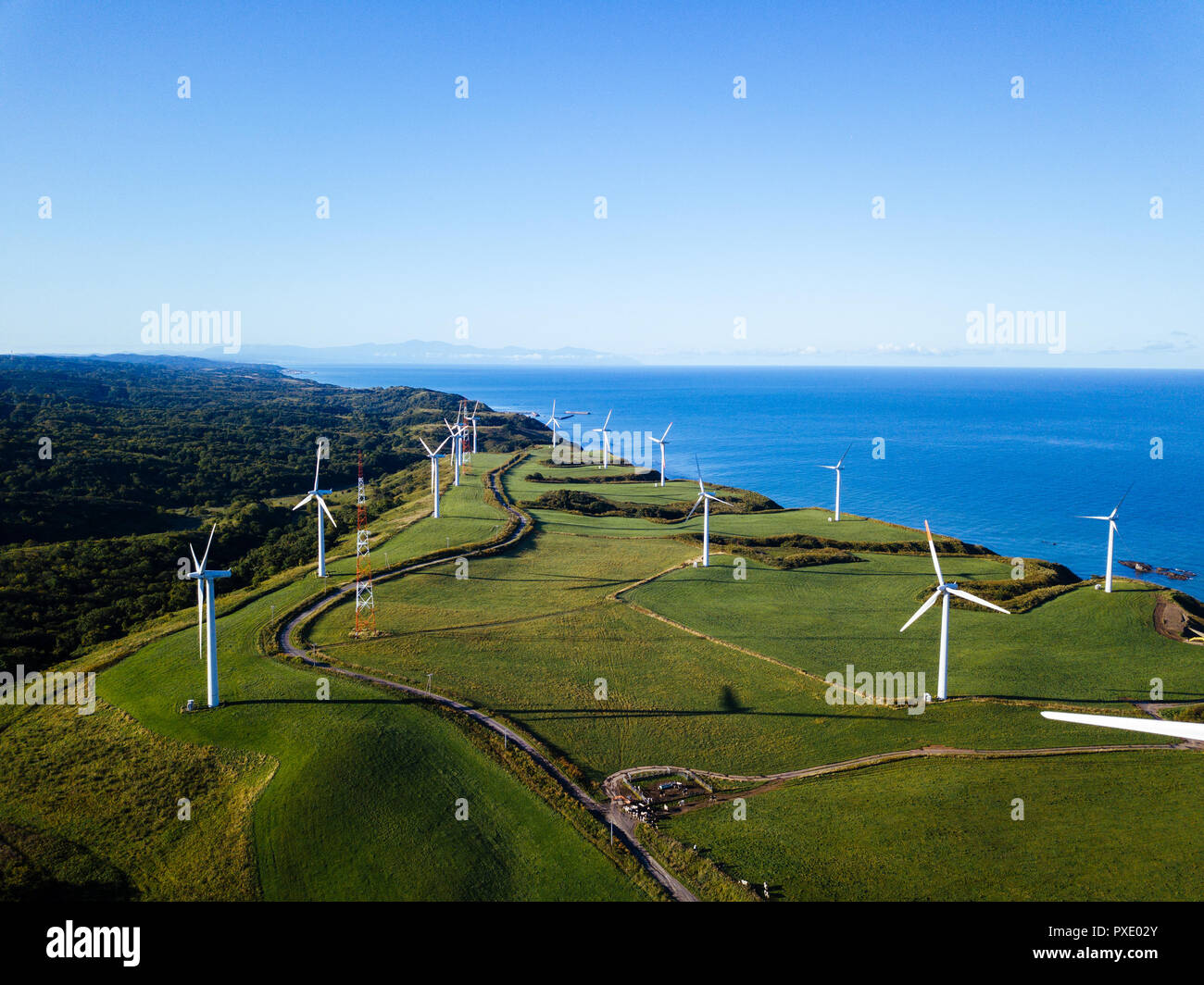 Drone image wind turbine hi-res stock photography and images - Alamy