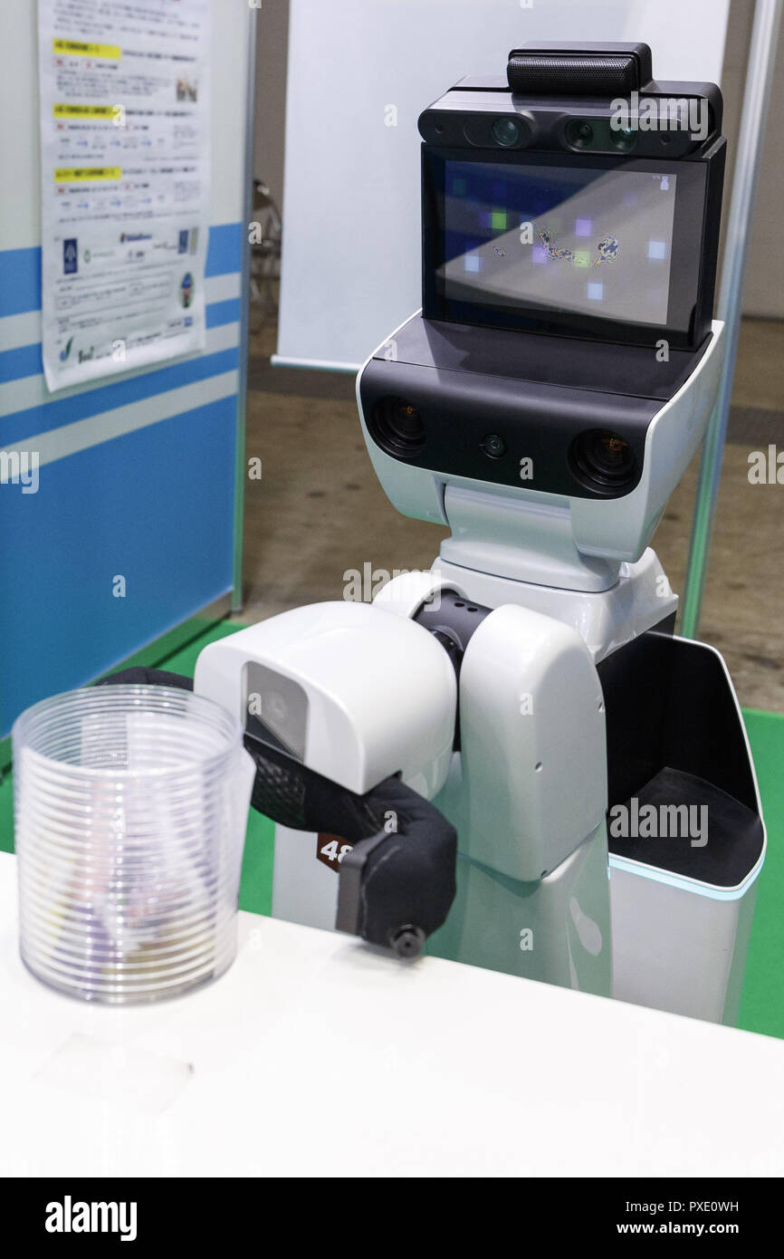 Tokyo, Japan. 21st Oct, 2018. A Human Support Robot (HSR) developed by ...