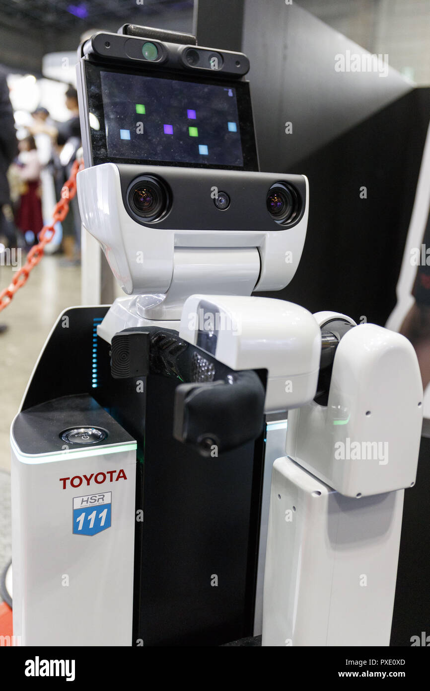 Tokyo, Japan. 21st Oct, 2018. A Human Support Robot (HSR) developed by ...