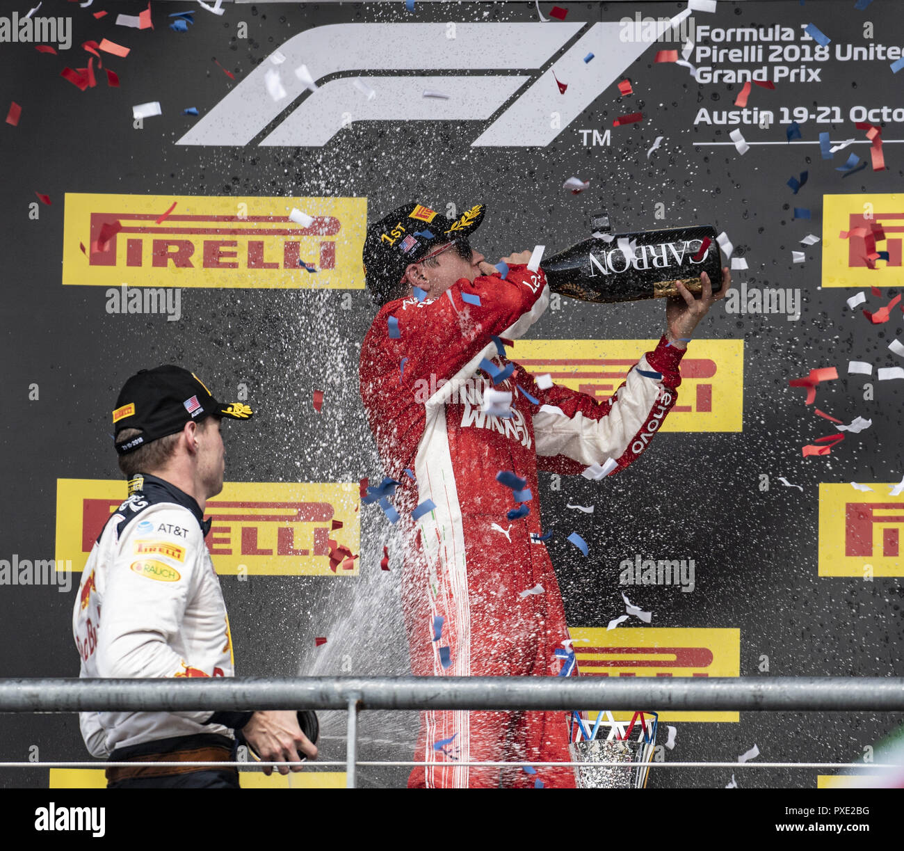 Austin, Texas, USA. 21st Oct, 2018. The Winner of F1 #7 ''KIMI Râ‚¬IKK ...