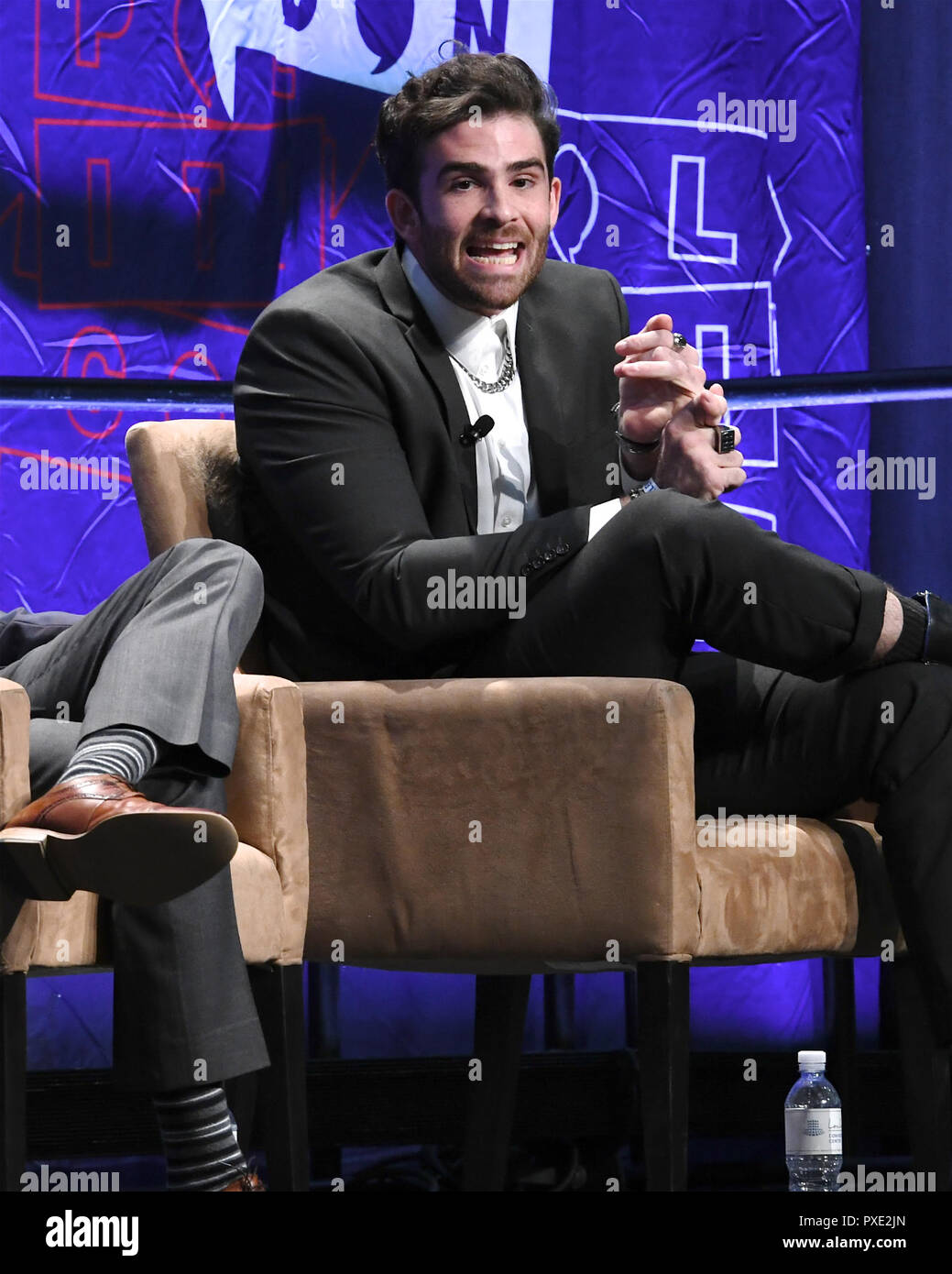 Los Angeles, USA. 20th Oct, 2018. Hasan Piker on stage at Politicon ...