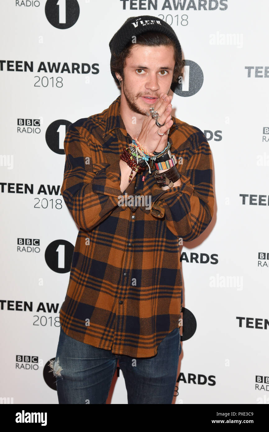 LONDON, UK. October 21, 2018: Cel Spellman at tthe BBC Radio 1 Teen ...