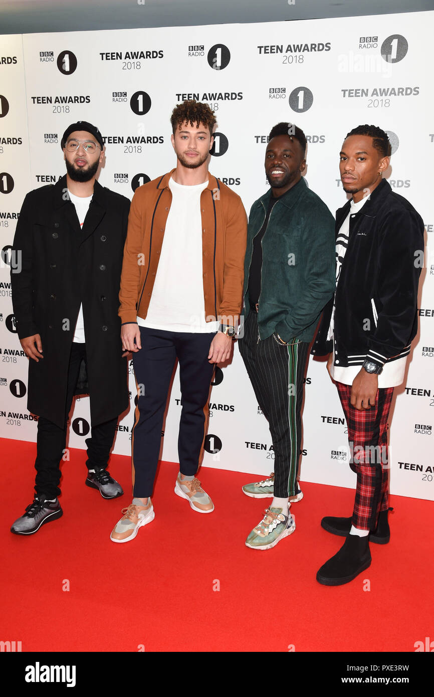 LONDON, UK. October 21, 2018: Rak-Su - Myles Stephenson, Ashley Fongho ...