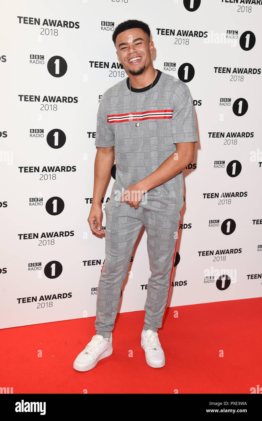LONDON, UK. October 21, 2018: Wez Nelson at tthe BBC Radio 1 Teen ...