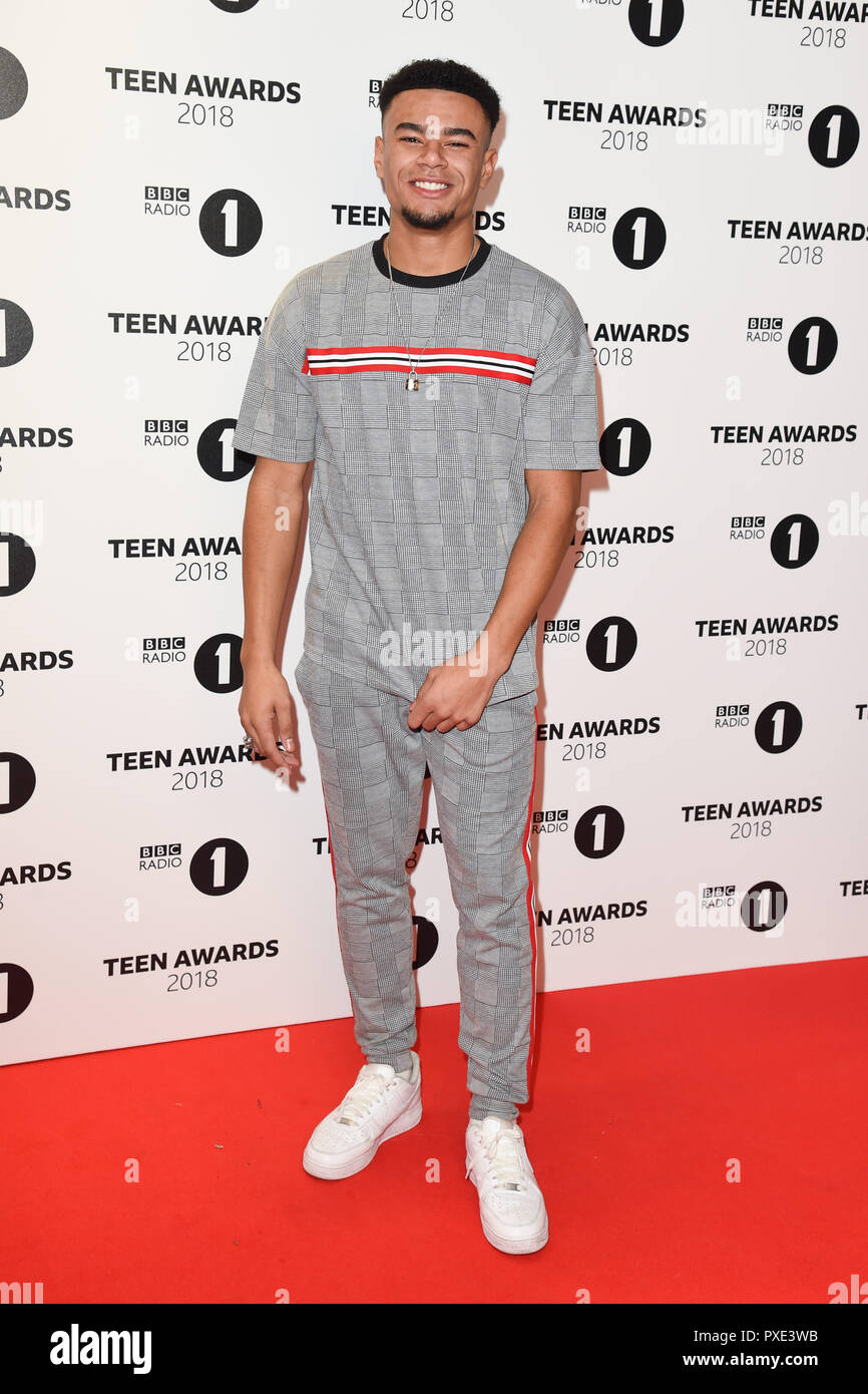 LONDON, UK. October 21, 2018: Wez Nelson at tthe BBC Radio 1 Teen ...