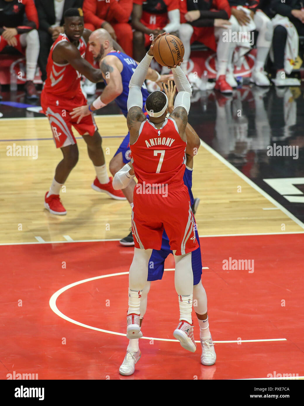 Los Angeles, CA, USA. 21st Oct, 2018. Houston Rockets forward Carmelo ...