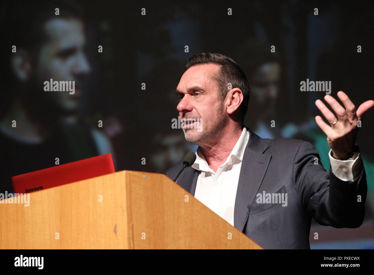 Athens, Greece. 22nd Oct, 2018. British commentator and radio ...