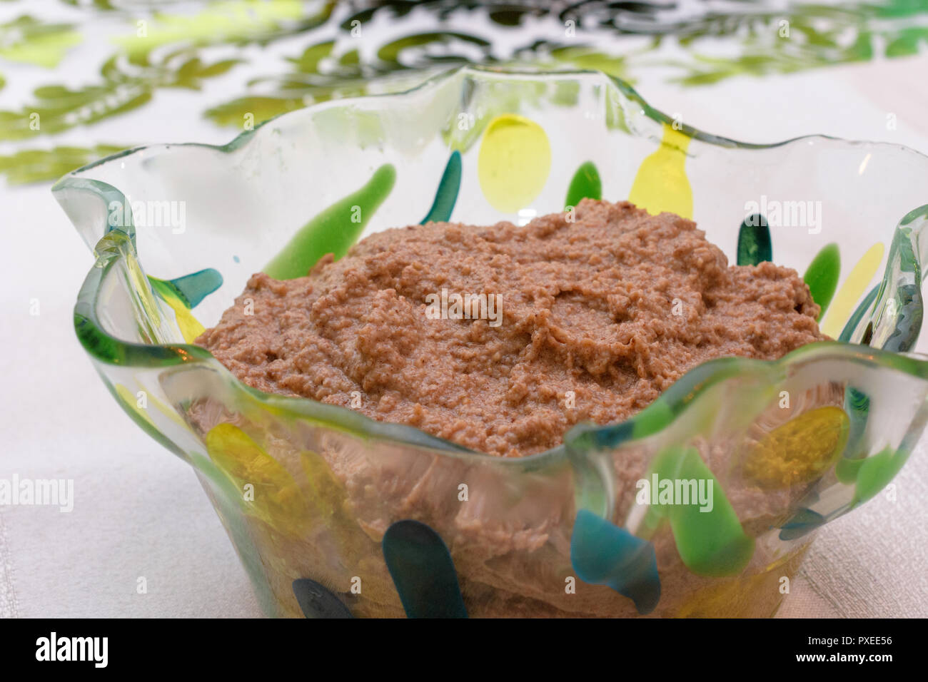 Charoset dish - a traditional Passover sweet dish made from nuts, dates ...