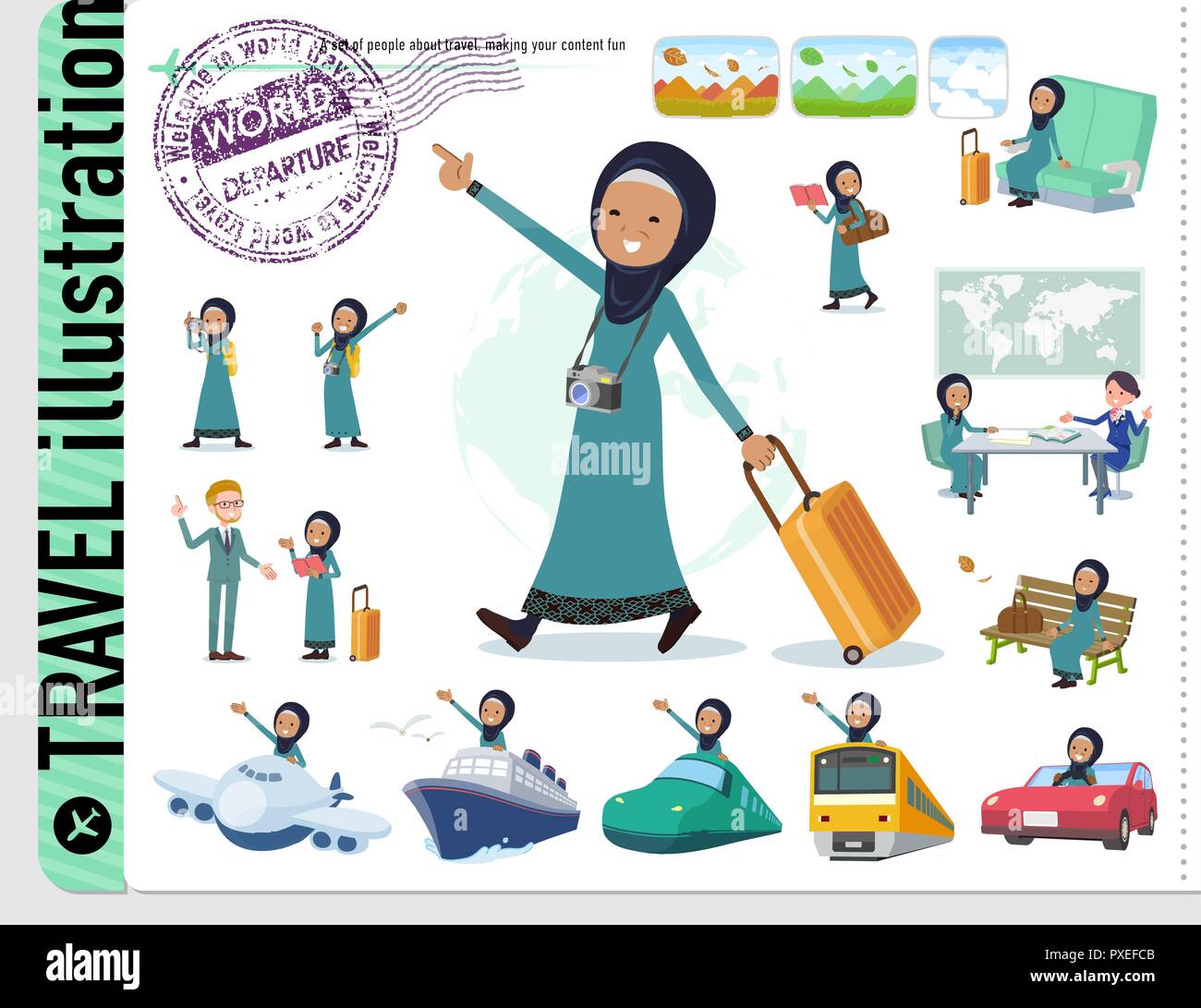 Senior woman wearing summer Stock Vector Images - Alamy