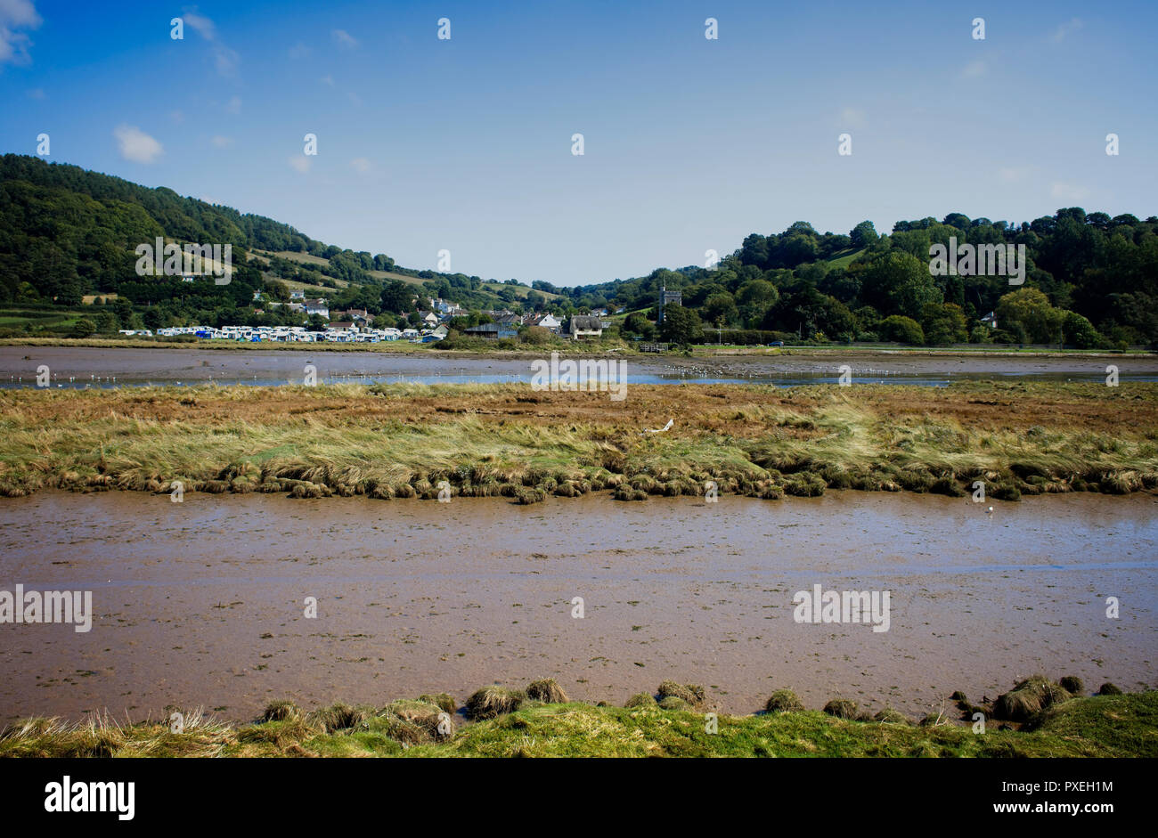Axmouth, across the Axe Estuary, Devon, England, UK Stock Photo - Alamy