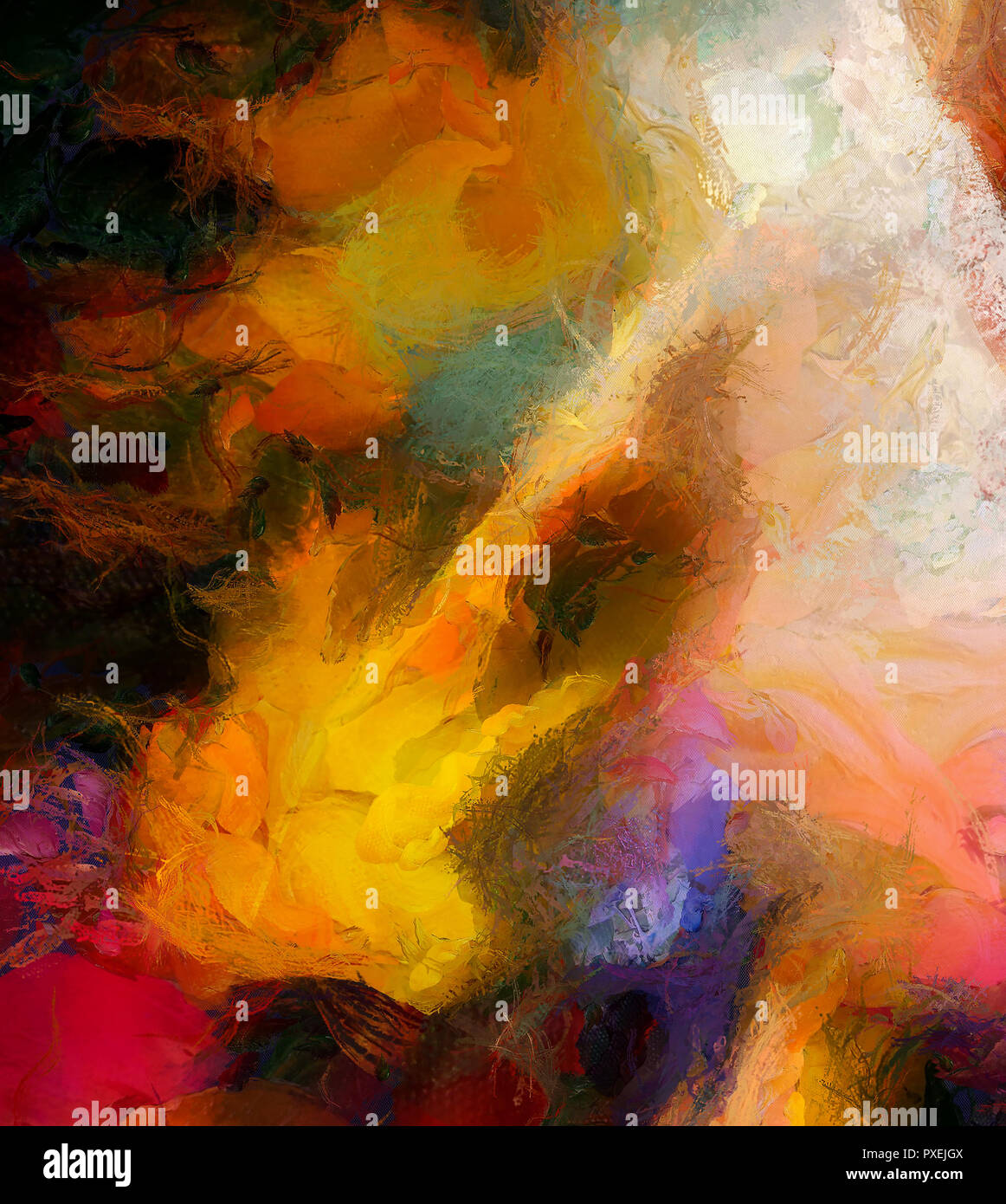 Colorful Hot Abstract Painting. 3D rendering Stock Photo - Alamy