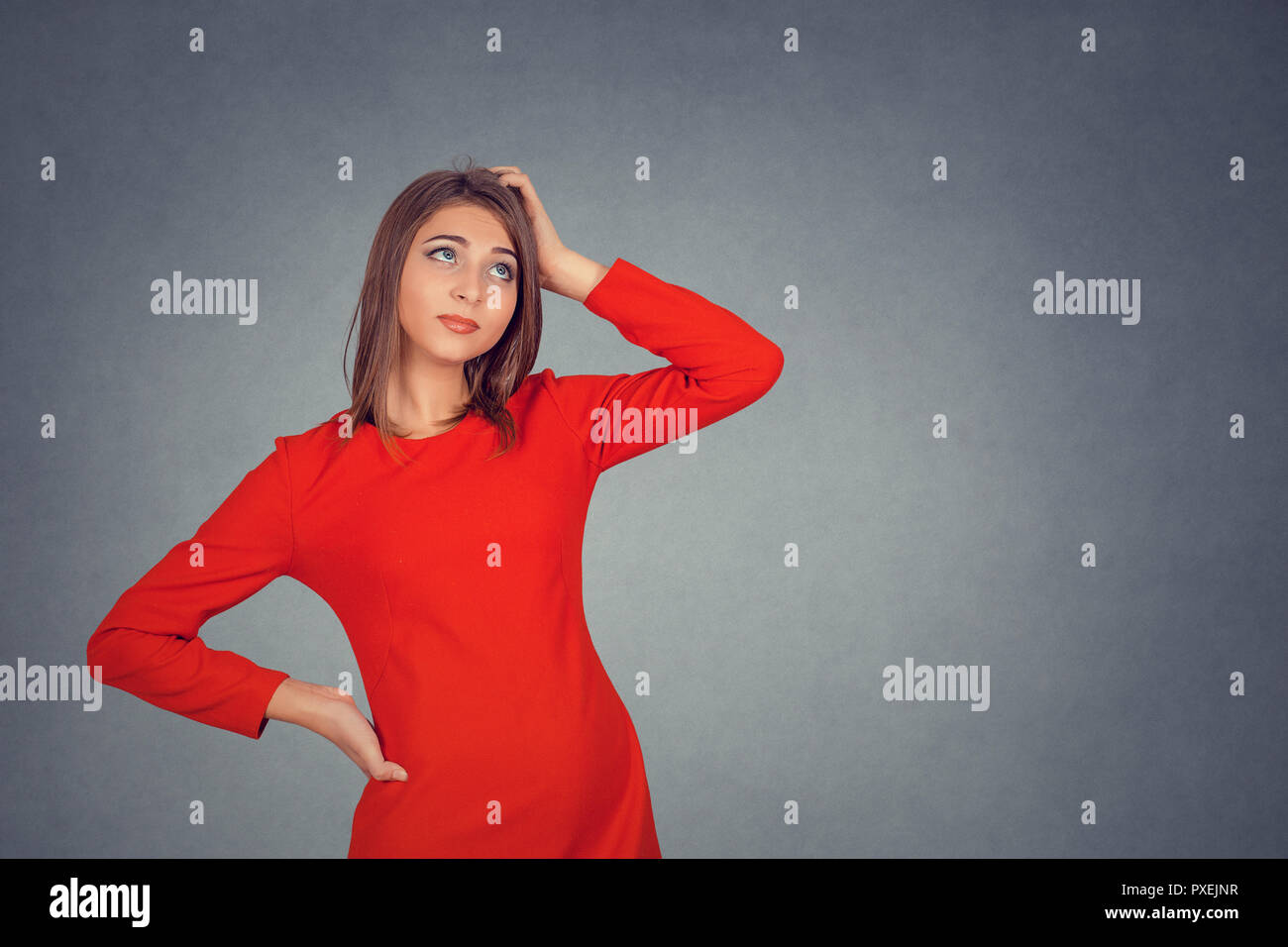 Scratching head thinking hi-res stock photography and images - Alamy
