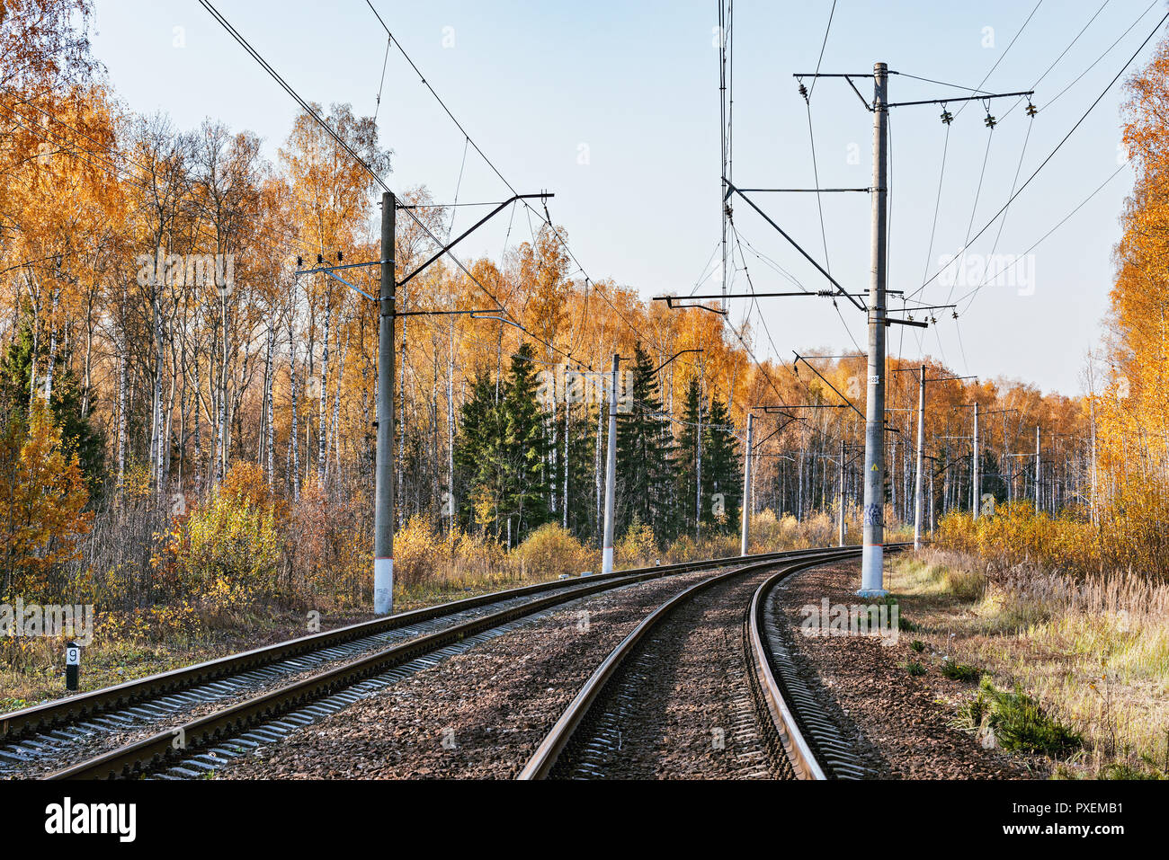 Electric railway lines Stock Photo - Alamy
