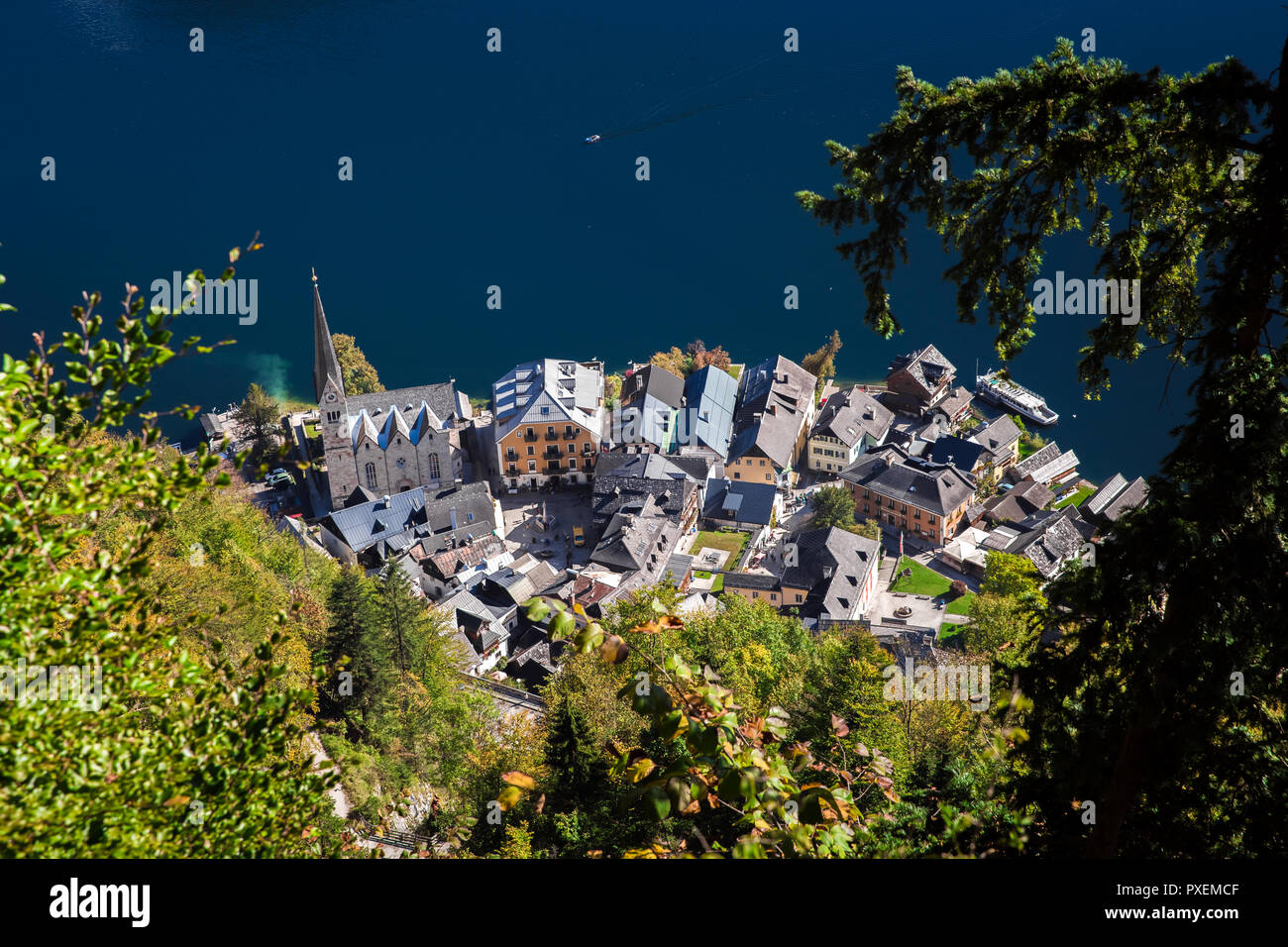 Aerial view of Hallstatt Stock Photo - Alamy