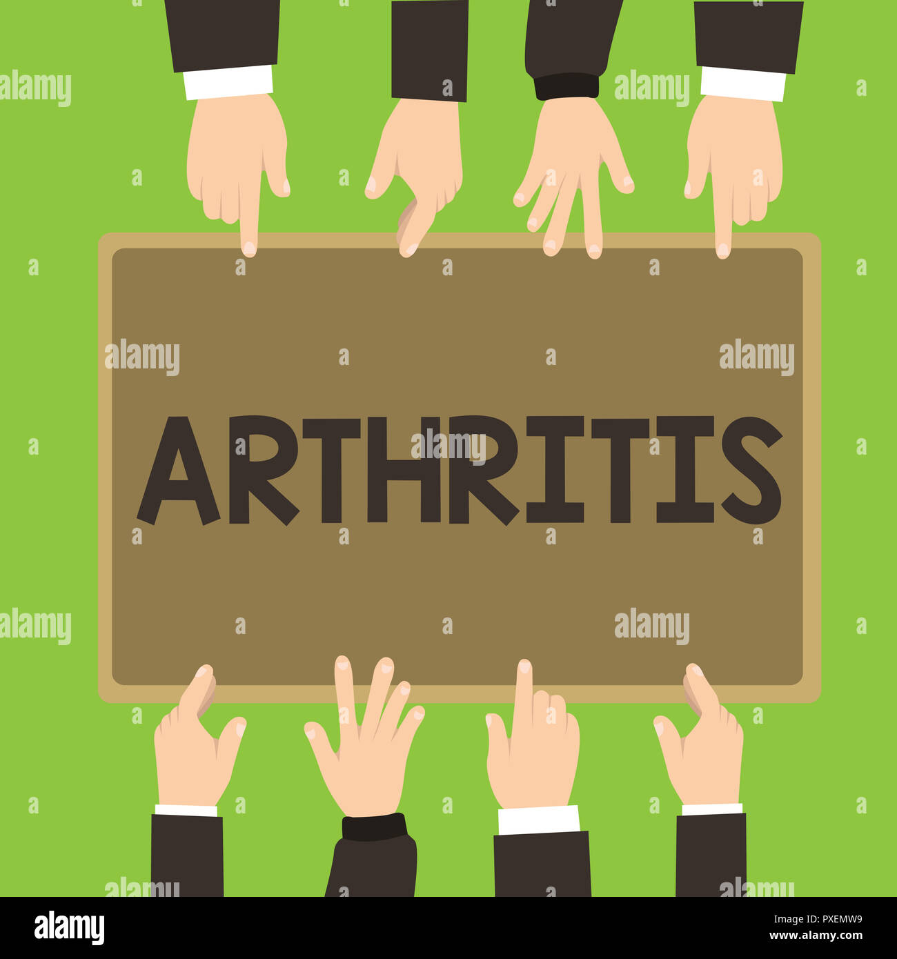 Conceptual hand writing showing Arthritis. Business photo showcasing ...