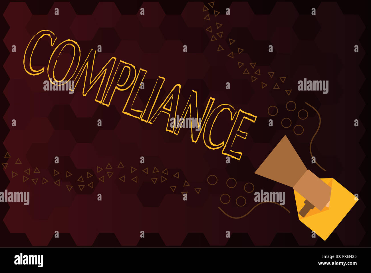 Handwriting text Compliance. Concept meaning Action Fact of complying ...