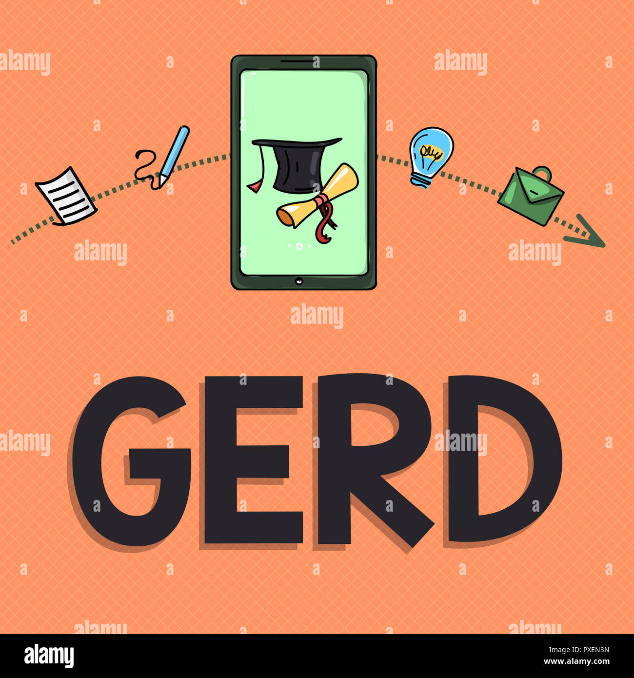 Writing note showing Gerd. Business photo showcasing Digestive disorder ...