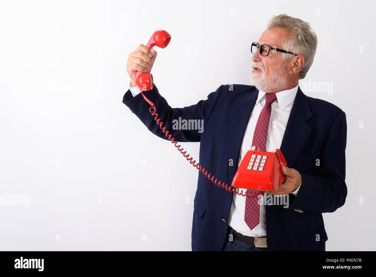 Side view angry bearded man hi-res stock photography and images - Alamy