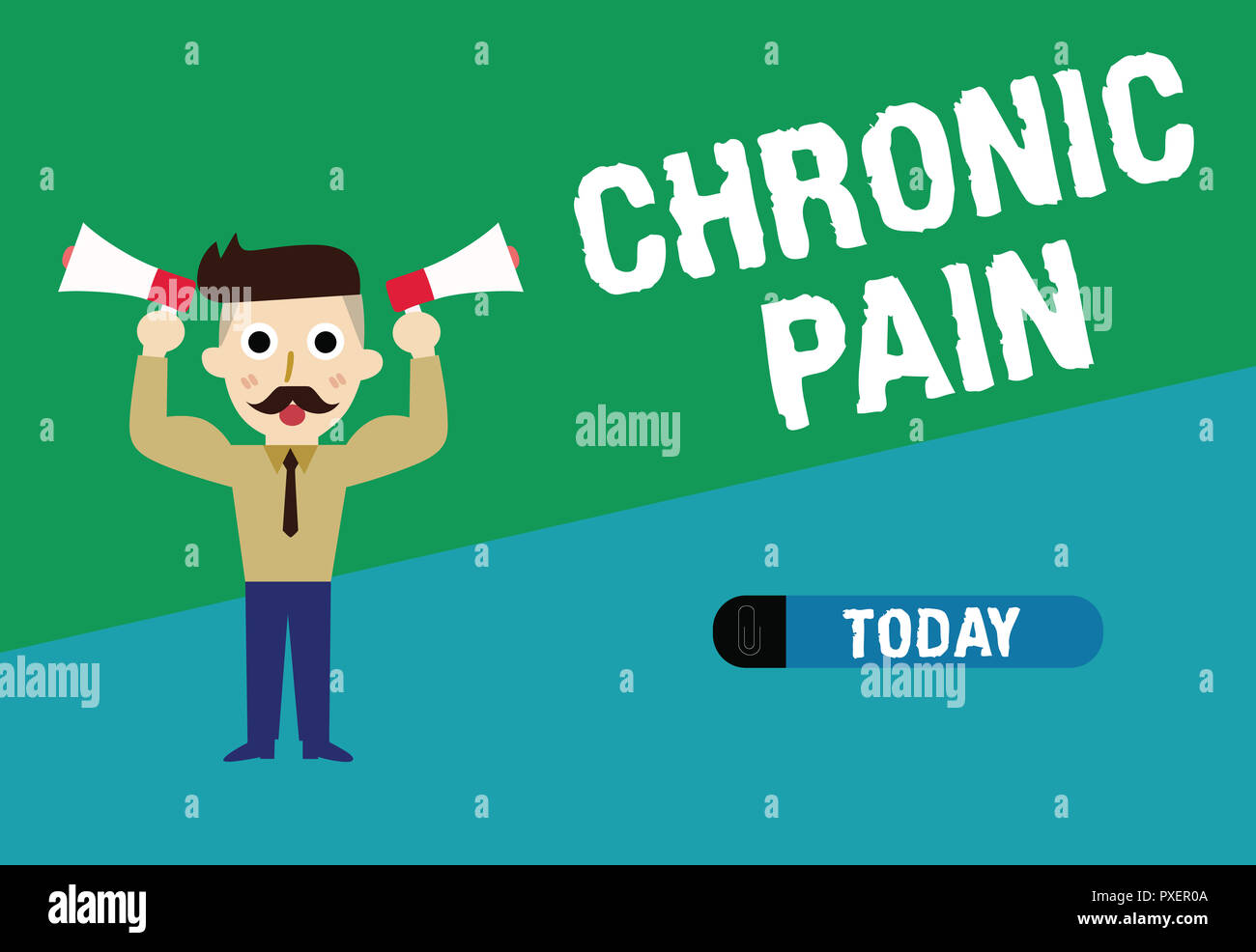 Handwriting text writing Chronic Pain. Concept meaning Pain that ...