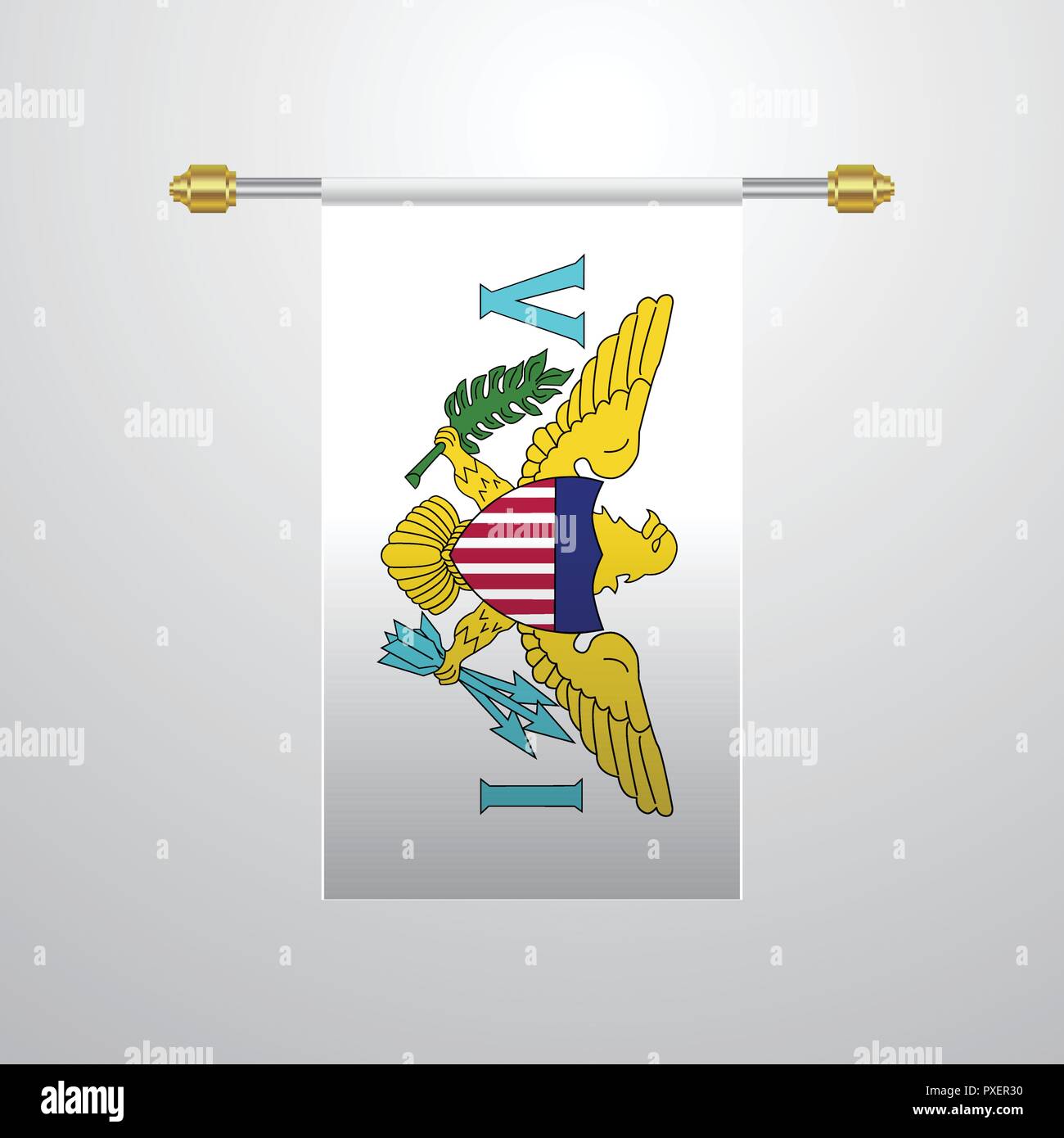 Flag of the us virgin islands Stock Vector Images - Alamy
