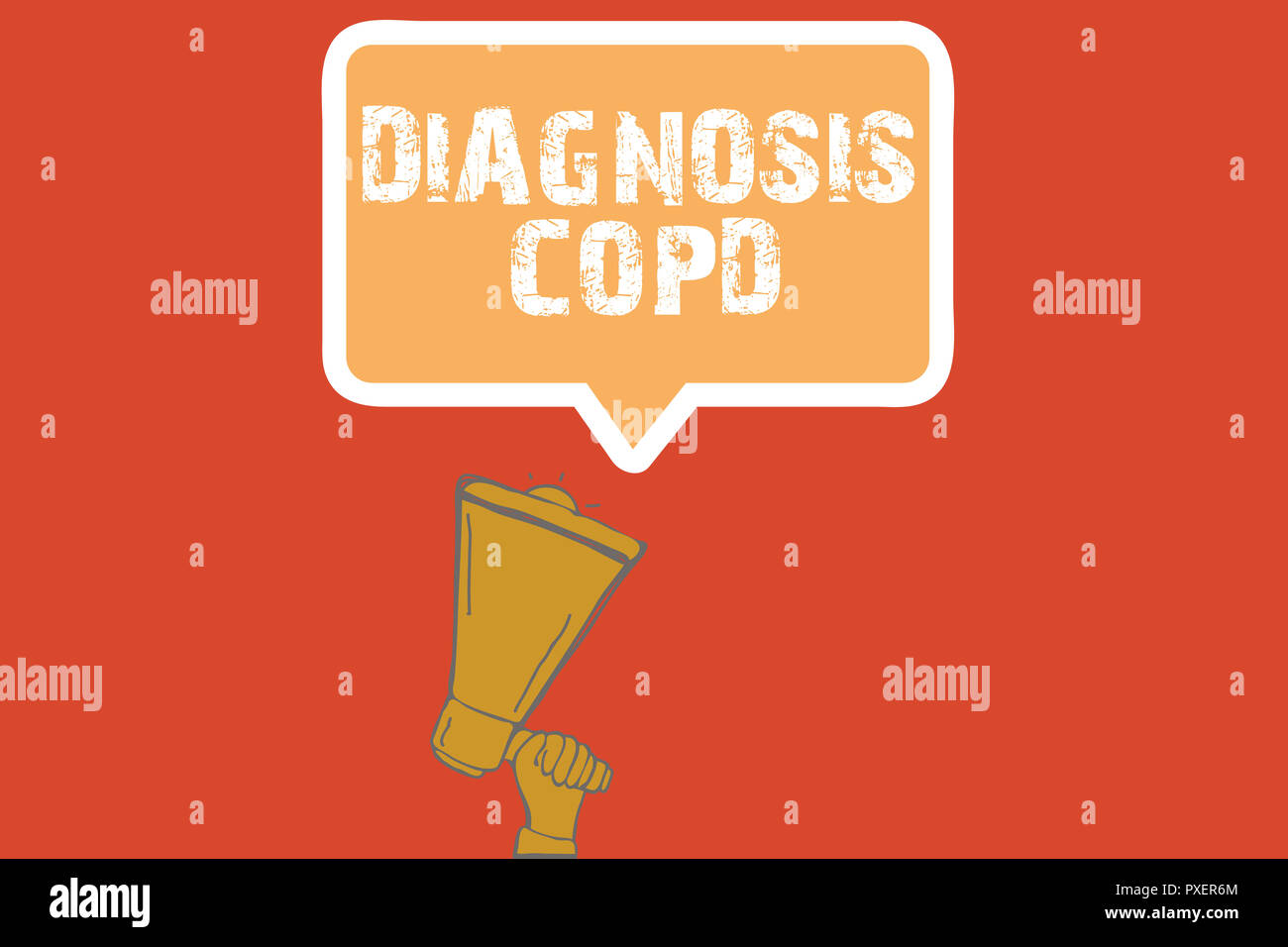 Text sign showing Diagnosis Copd. Conceptual photo obstruction of lung ...