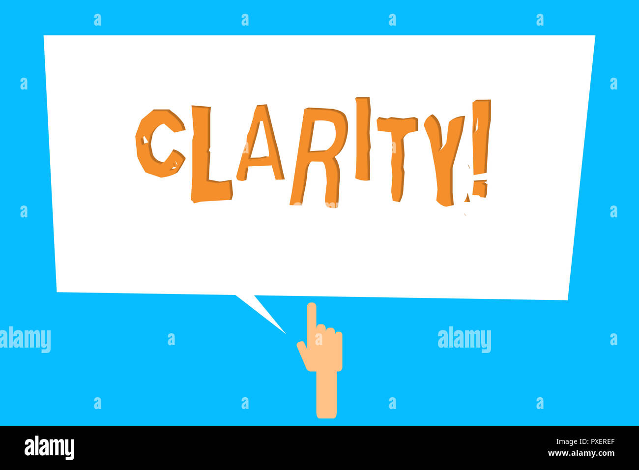 Conceptual hand writing showing Clarity. Business photo showcasing ...