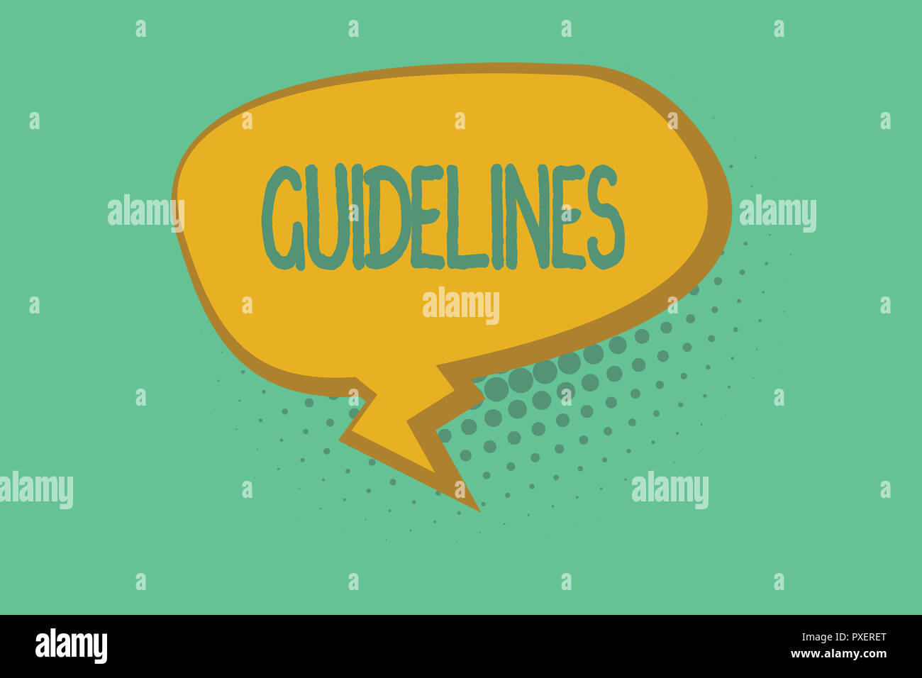Text sign showing Guidelines. Conceptual photo General rule principle ...