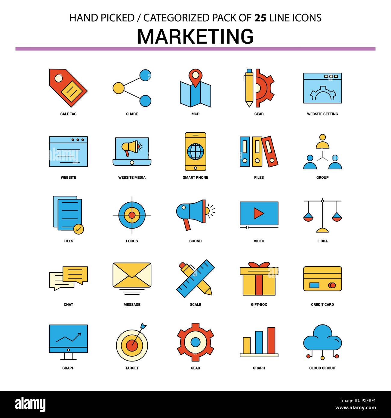 Marketing Flat Line Icon Set - Business Concept Icons Design Stock ... Marketing Flat Line Icon Set - Business Concept Icons Design Stock ...
