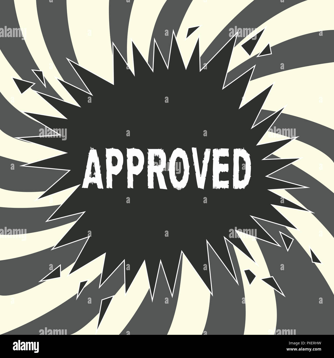 Conceptual hand writing showing Approved. Business photo showcasing ...