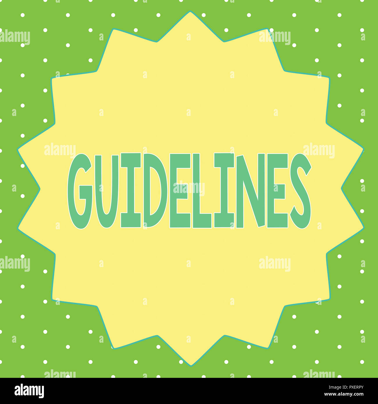 Word writing text Guidelines. Business concept for General rule ...