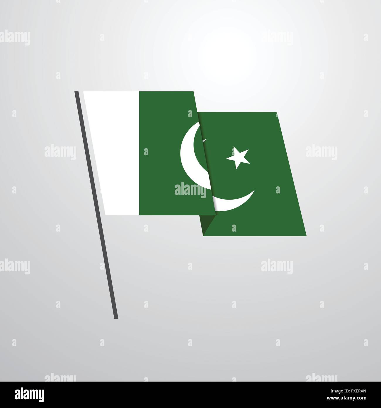 Wavy pakistani flag Stock Vector Images - Alamy