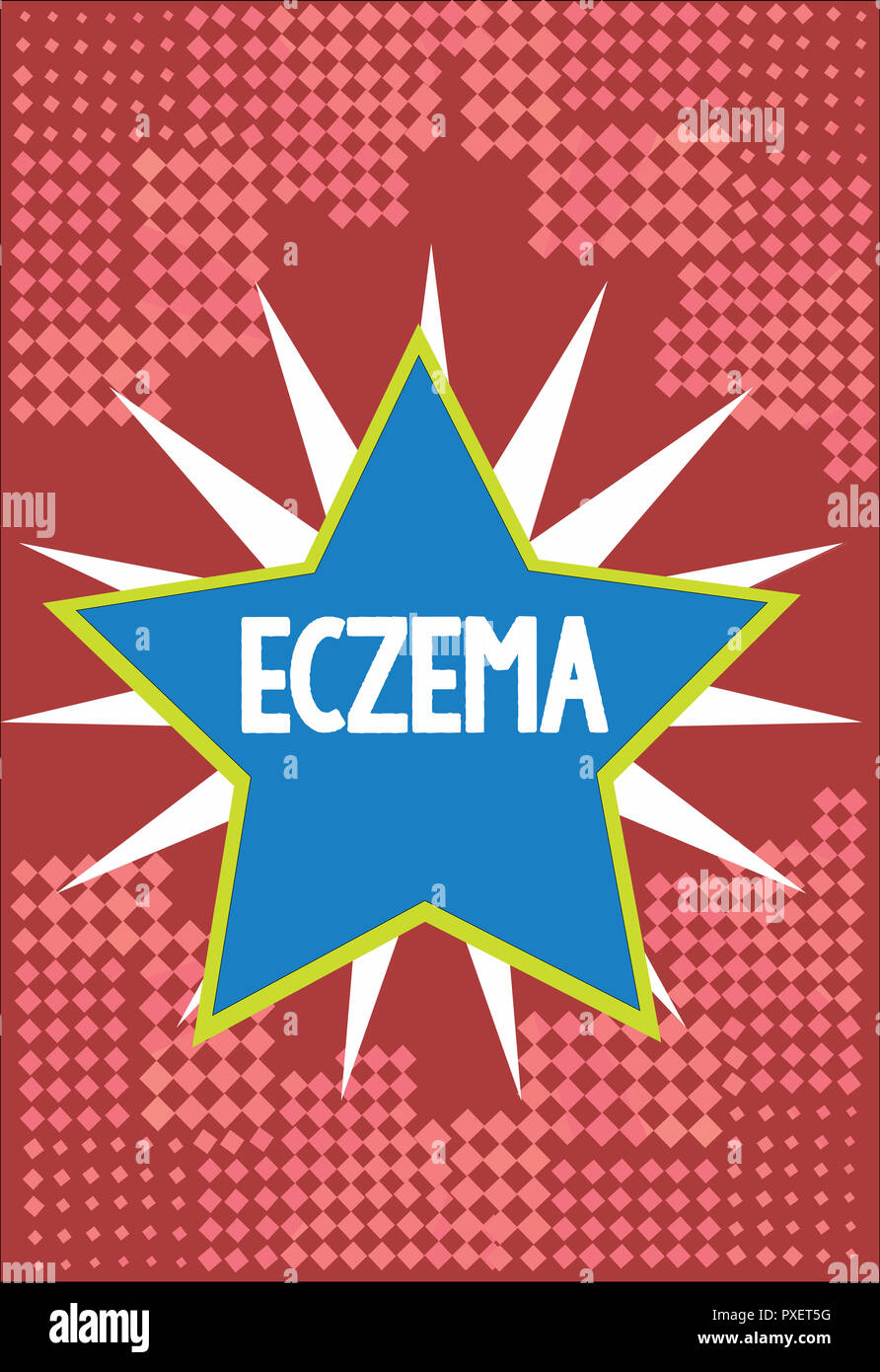 Word writing text Eczema. Business concept for Skin condition marked by ...