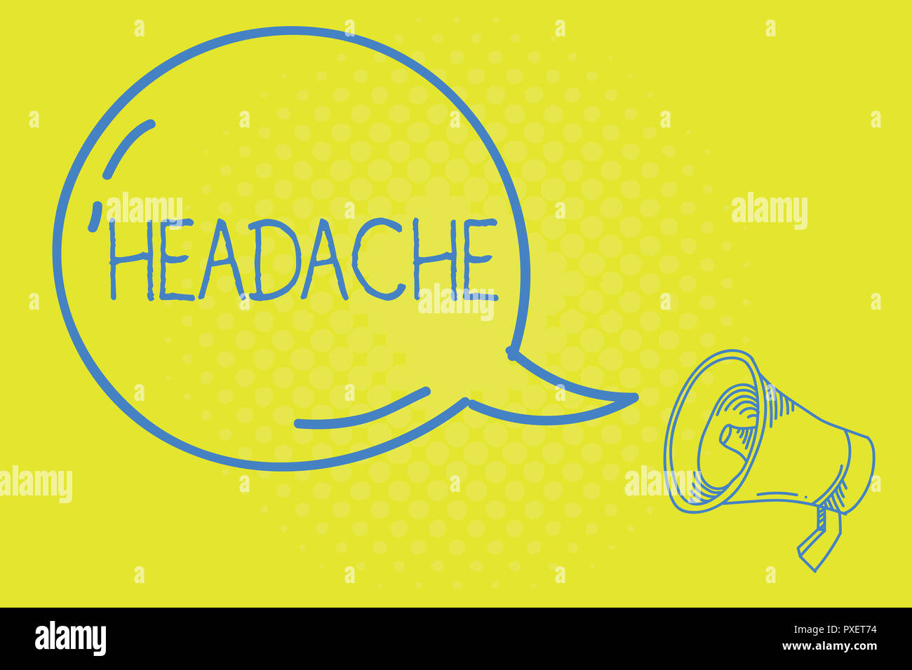 Word writing text Headache. Business concept for Continuous pain in the ...