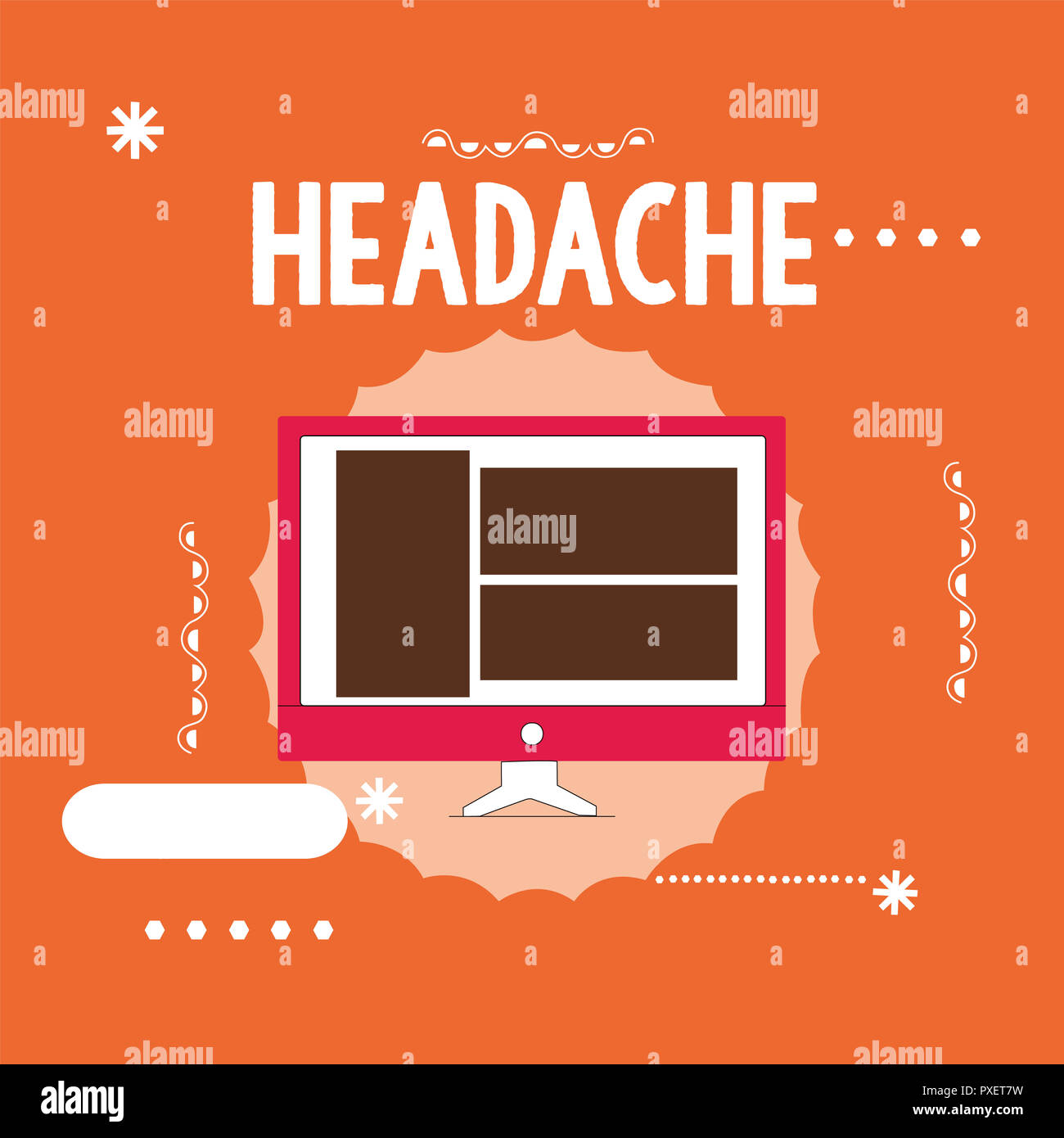Conceptual hand writing showing Headache. Business photo showcasing ...