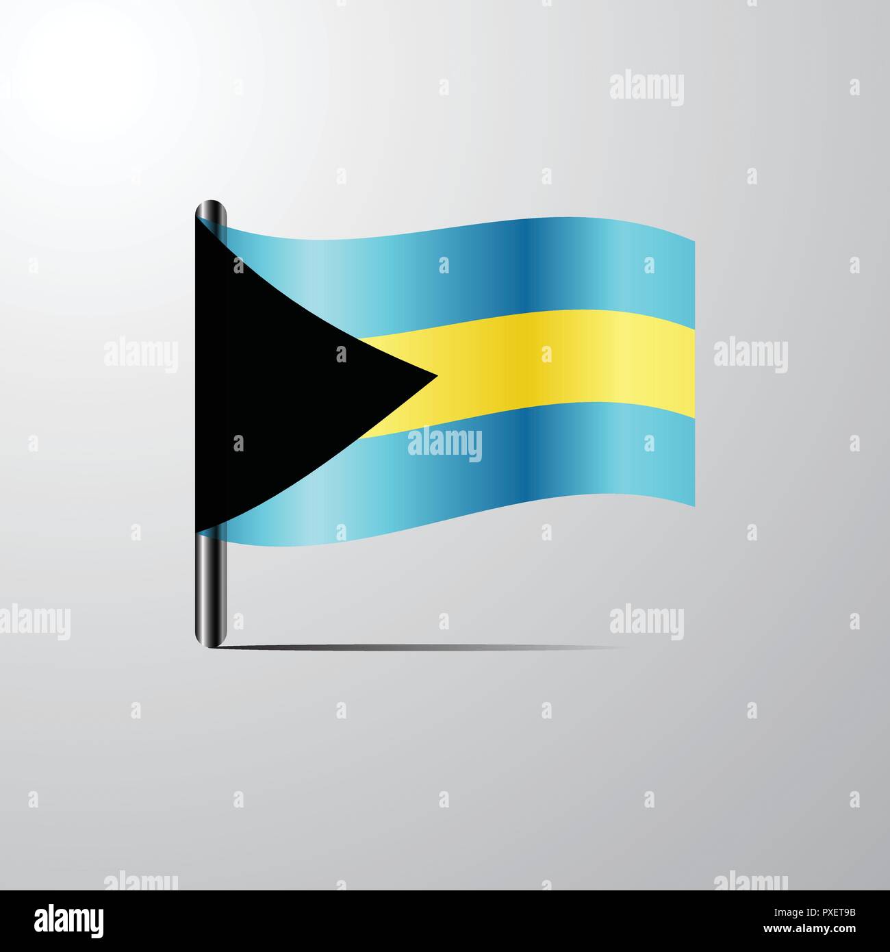 Waving bahamian flag Stock Vector Images - Alamy