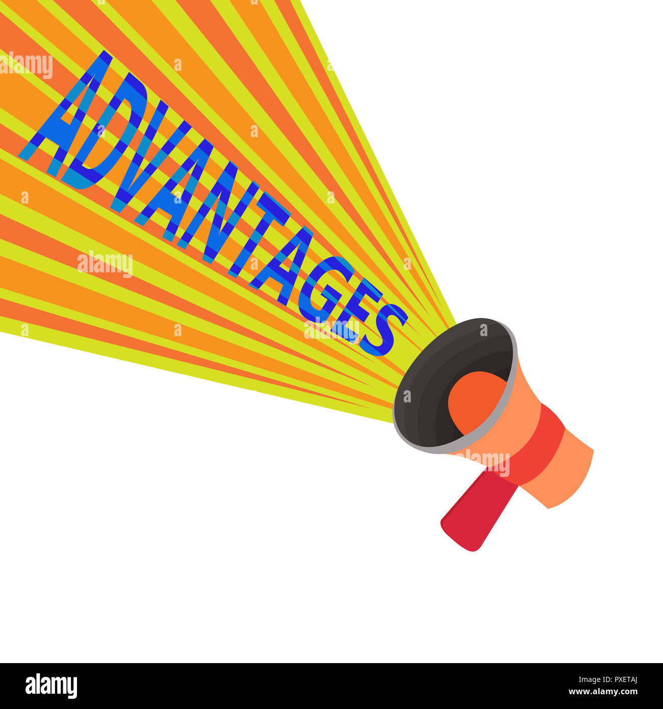 Advantage disadvantage comparison solution concept hi-res stock ...