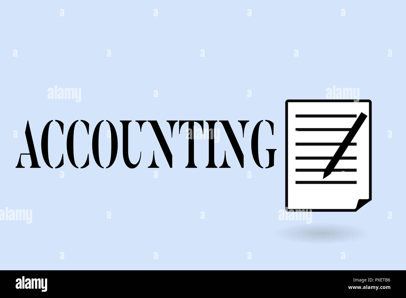Handwriting text writing Accounting. Concept meaning Process Work of ...