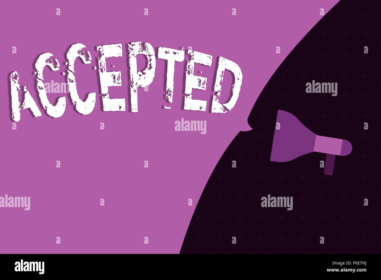 Conceptual hand writing showing Accepted. Business photo showcasing ...