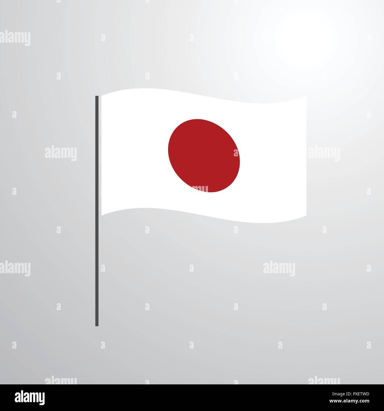 Wavy japanese flag Stock Vector Images - Alamy